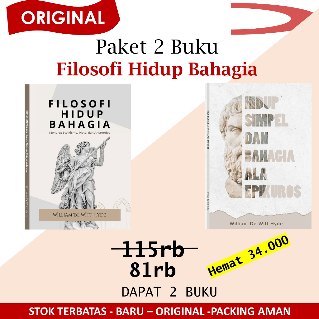 Jual Paket 2 Buku Filosofi Hidup Bahagia Menurut Stoikisme Plato dan ...