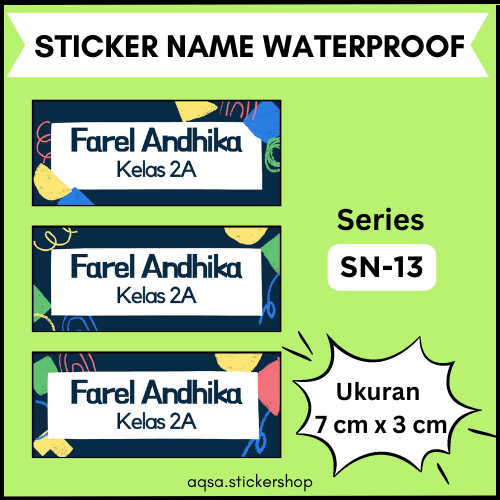Jual Stiker Nama/ Sticker Label Nama Anak Waterproof Custom / Ukuran ...