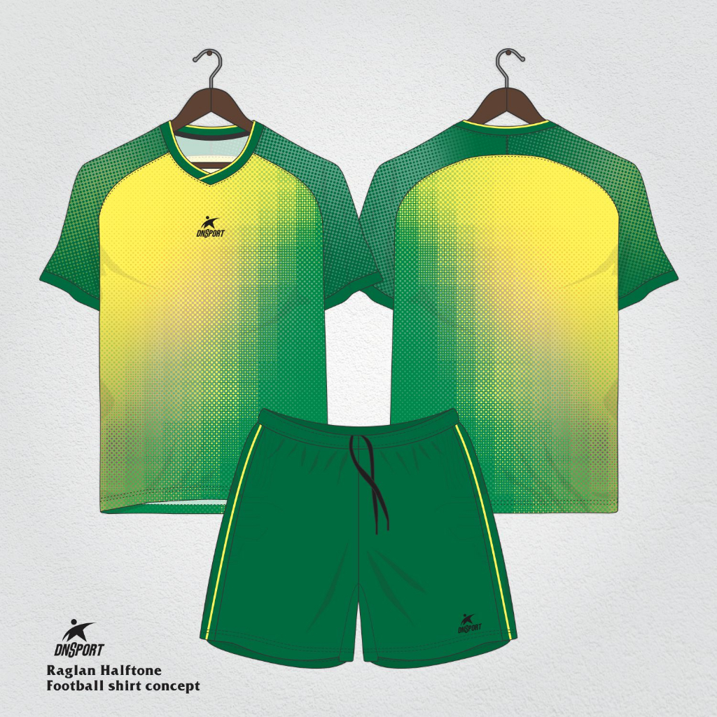 Jual Custom jersey setelan bola futsal voli badminton dnsport raglan halftone free nameset ...