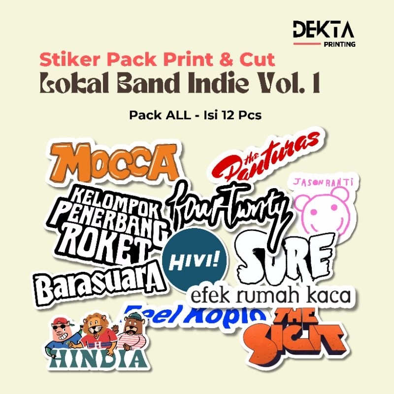 Jual Sticker Pack Lokal Band Indie Vol. 1 | Shopee Indonesia