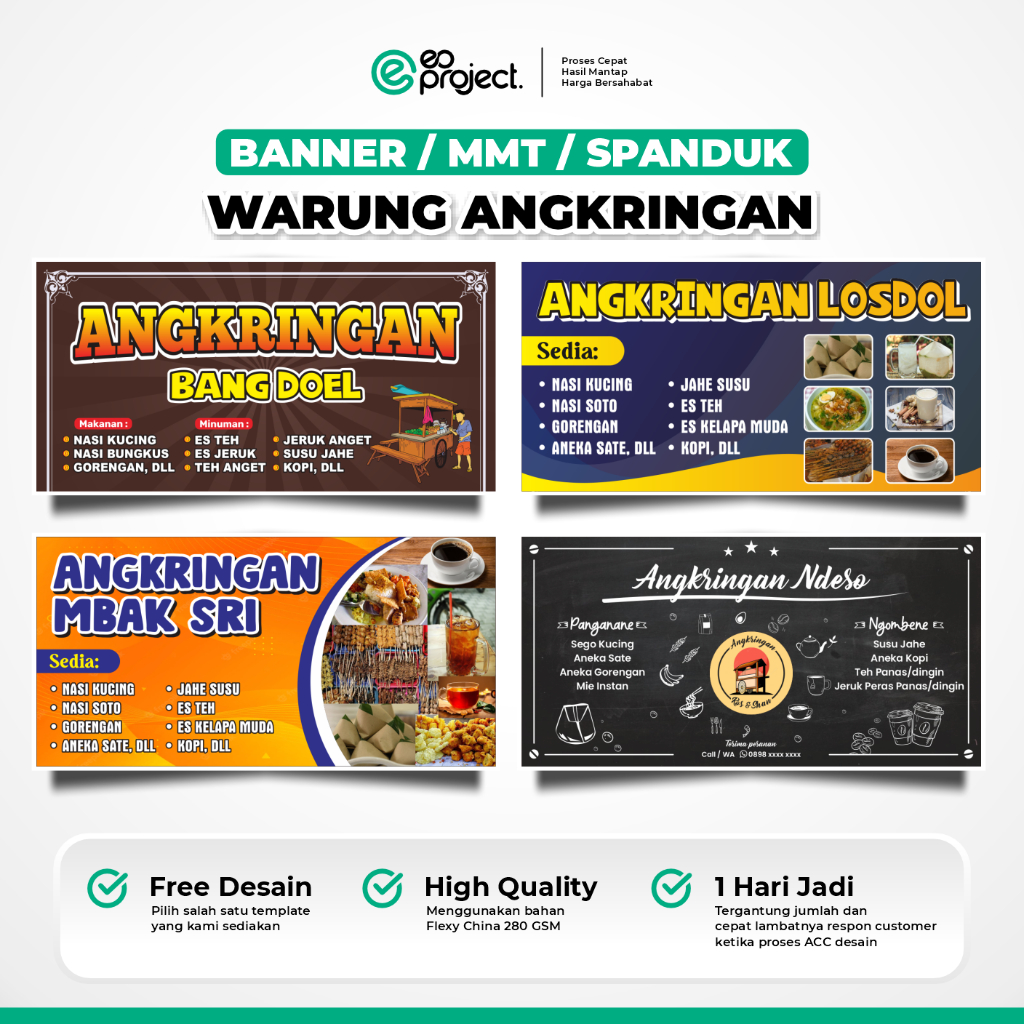 Jual Cetak MMT / Banner / Spanduk / Backdrop WARUNG ANGKRINGAN KUCINGAN ...