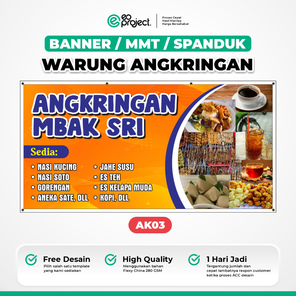 Jual Cetak MMT / Banner / Spanduk / Backdrop WARUNG ANGKRINGAN KUCINGAN ...