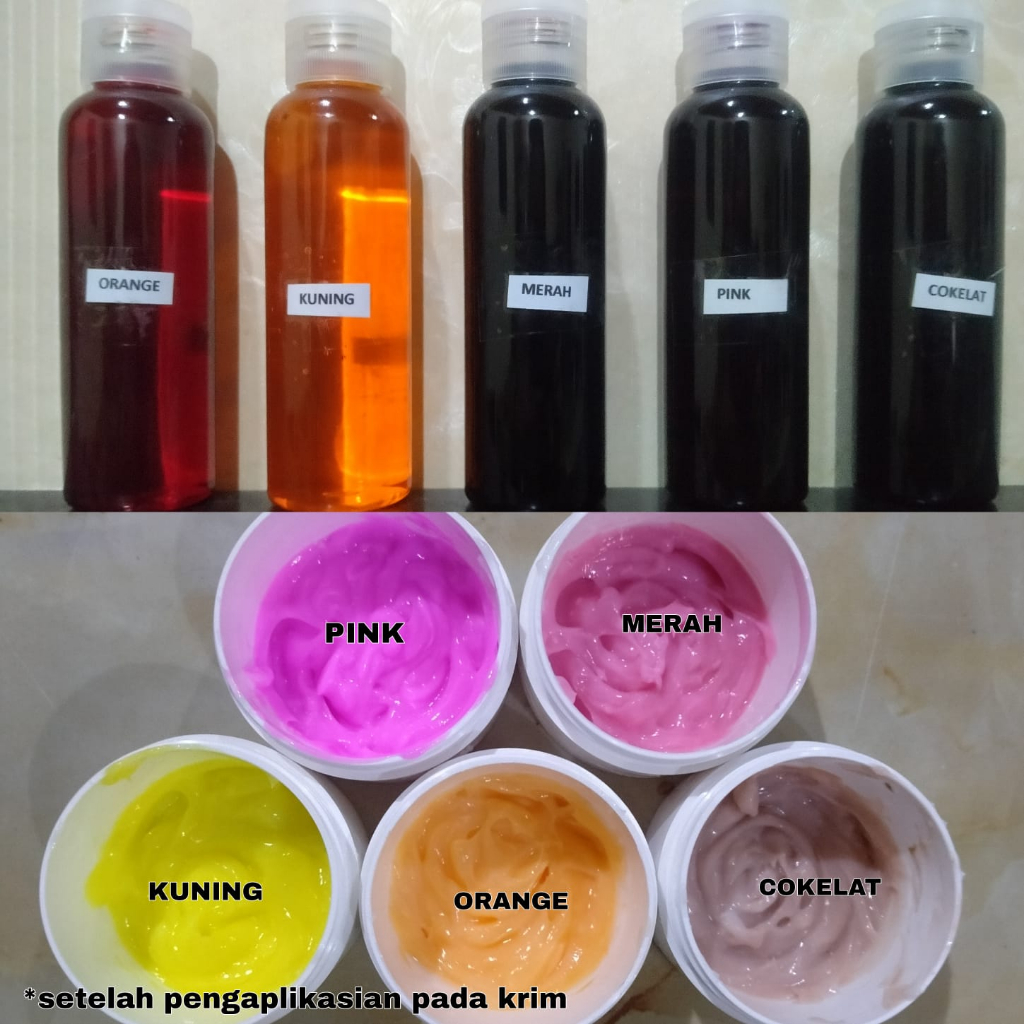 Jual Pewarna Skincare Water Based - Pewarna Untuk Krim, Lotion, Serum ...