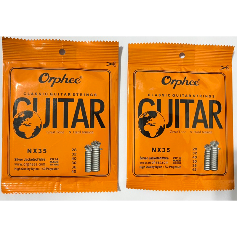 Jual Senar gitar klasik nilon orphee NX35 hard tension satu set 1 set ...