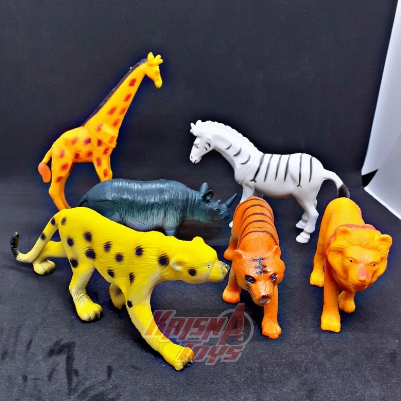 Jual MAINAN ANAK ANIMAL SET ISI 6pcs/HEWAN MAINAN BAHAN KARET/WILD ...