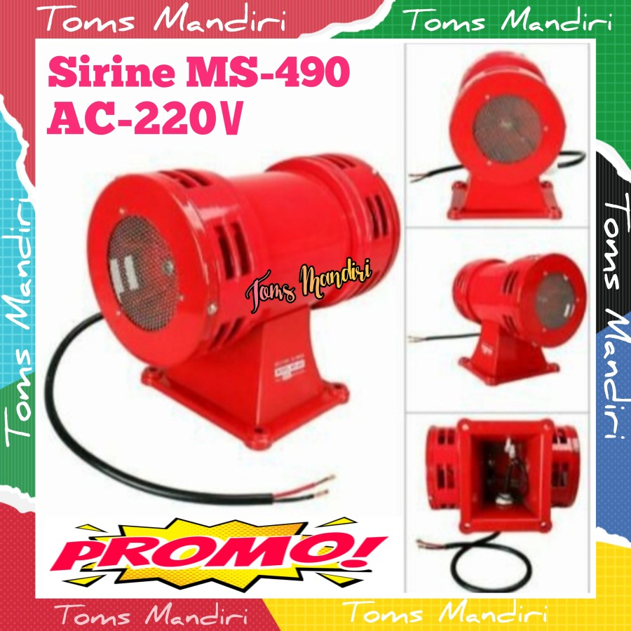 Jual Motor Horn Siren Buzzer MS - 490 AC 220 V/Sirene Alarm Motor Ms 490 | Shopee Indonesia