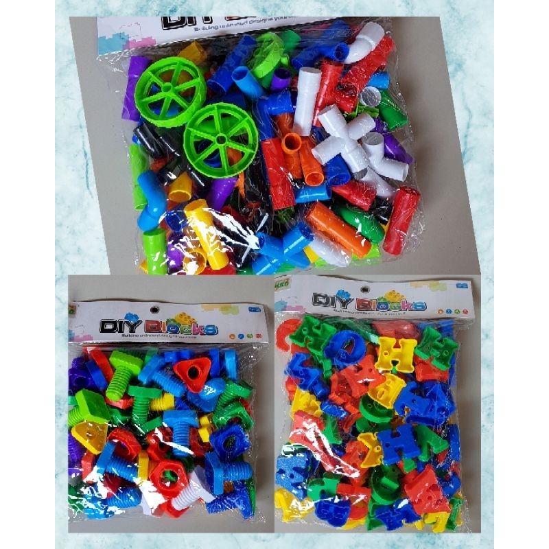 Jual Mainan Block Pipa/Block Abjad/Meronce Abjad/Block Mur Baut/Lego ...