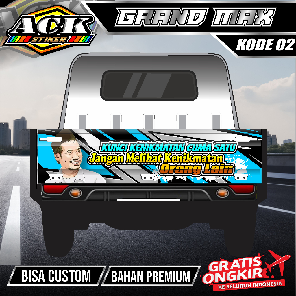 Jual STIKER GRANDMAX PICK UP / STICKER BAK BELAKANG MOBIL GRANMAX ...