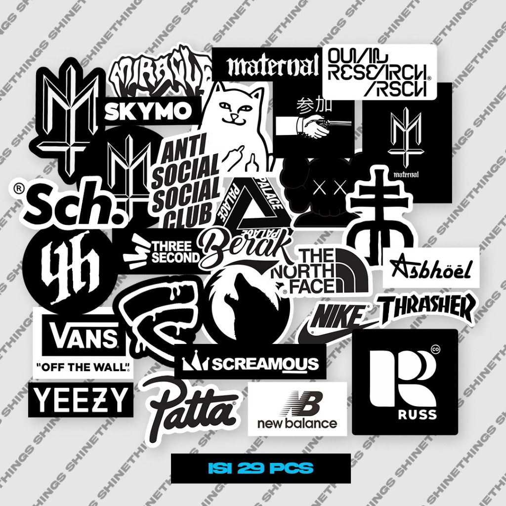 Jual stiker pack BRAND helm tumblr helmet music brand hype STICKER PACK ...
