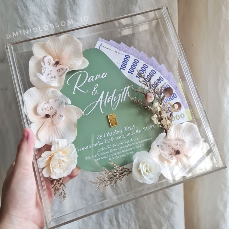 Jual URI Bingkai Mahar Akrilik / Frame Mahar Akrilik / Mahar Minimalis ...