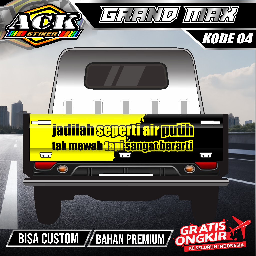 Jual STIKER GRANDMAX PICK UP / STICKER BAK BELAKANG MOBIL GRANMAX ...