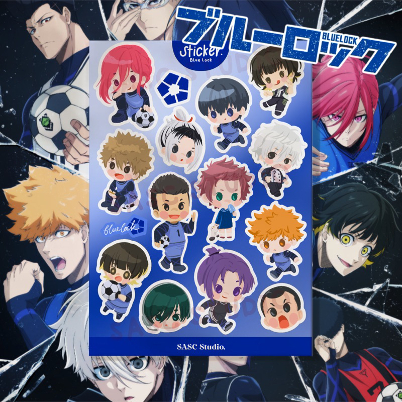 Jual BLUE LOCK anime sticker sheet | a6 waterproof, kisscut, yoichi ...