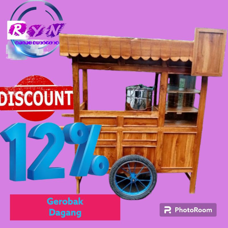 Jual gerobak booth bakso dan satu dandang | Shopee Indonesia