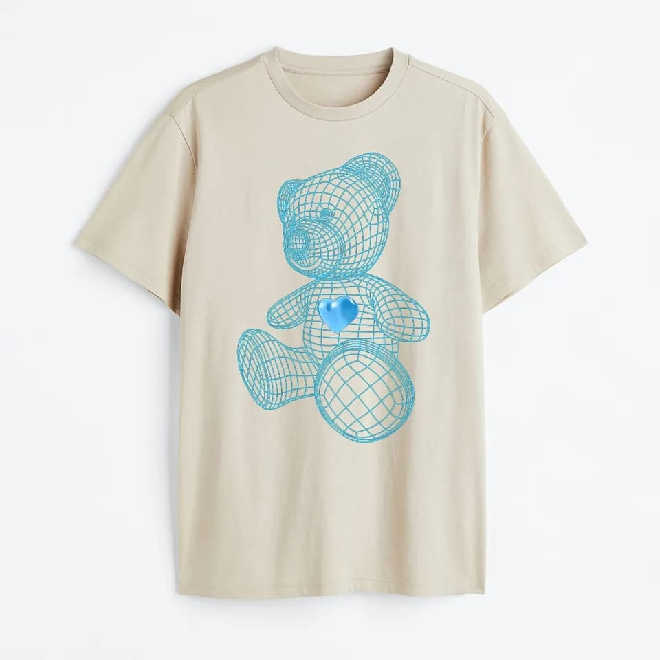 Jual Kaos Keren dan Aesthetic BERUANG BIRU 4D LOVE | Shopee Indonesia