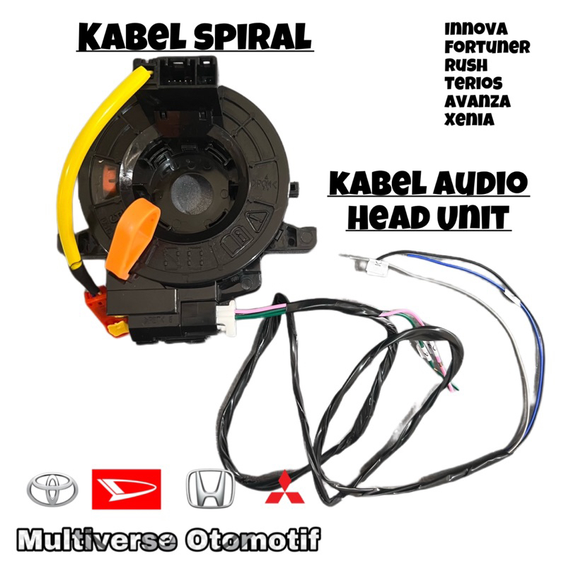 Jual Kabel Head Unit Audio + Spiral Innova Fortuner Avanza Rush Yaris ...