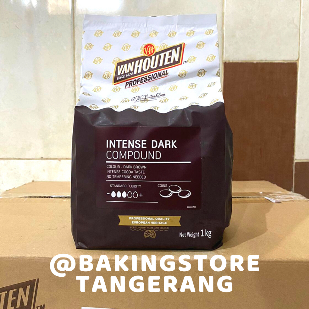 Jual Van Houten Dark Compound Coin 1 kg | Coklat Coin Dark | Shopee Indonesia