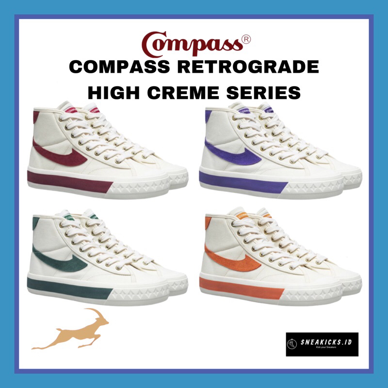 Jual [ORIGINAL] SEPATU COMPASS RETROGRADE HIGH CREME LIMITED EDITION ...