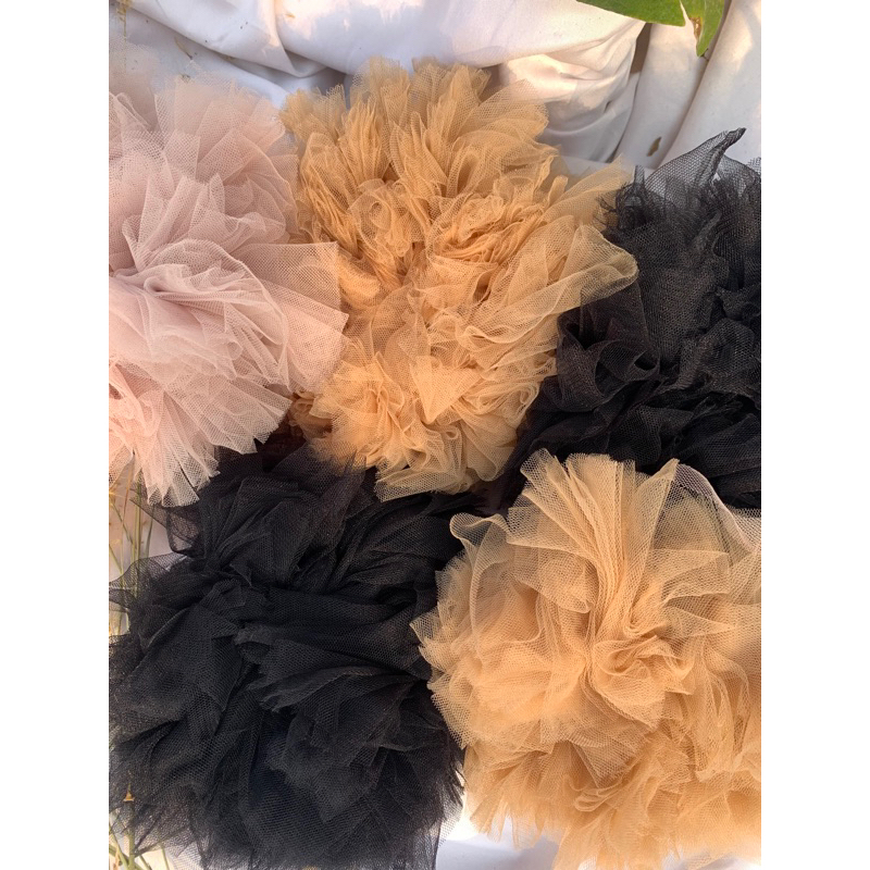 Jual CEPOL HIJAB Tulle/Tille viral anti pusing/SCRUNCHIE HIJAB Tile ...