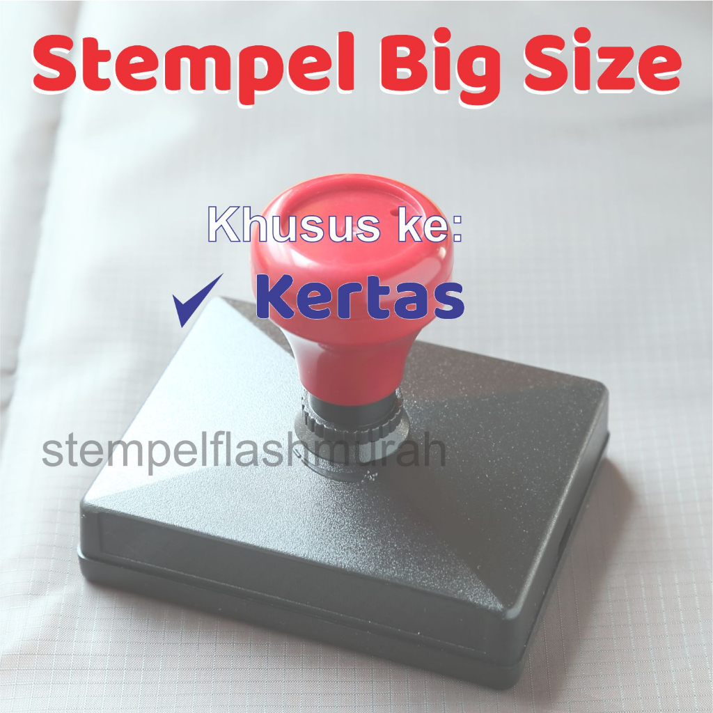 Jual stempel big size kertas custom flash stamp tinta otomatis ...