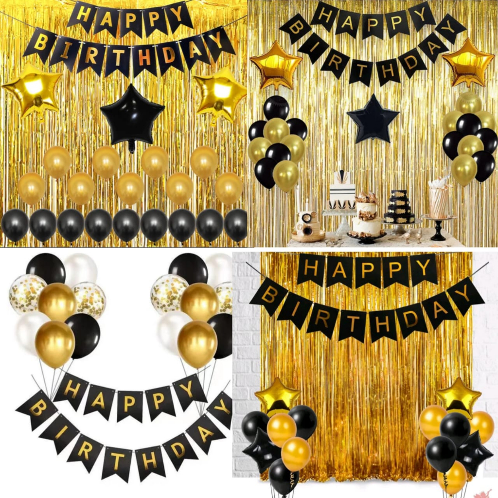 Jual Paket Set Dekorasi Pesta Ulang Tahun Simple Balon Bulat Backdrop ...