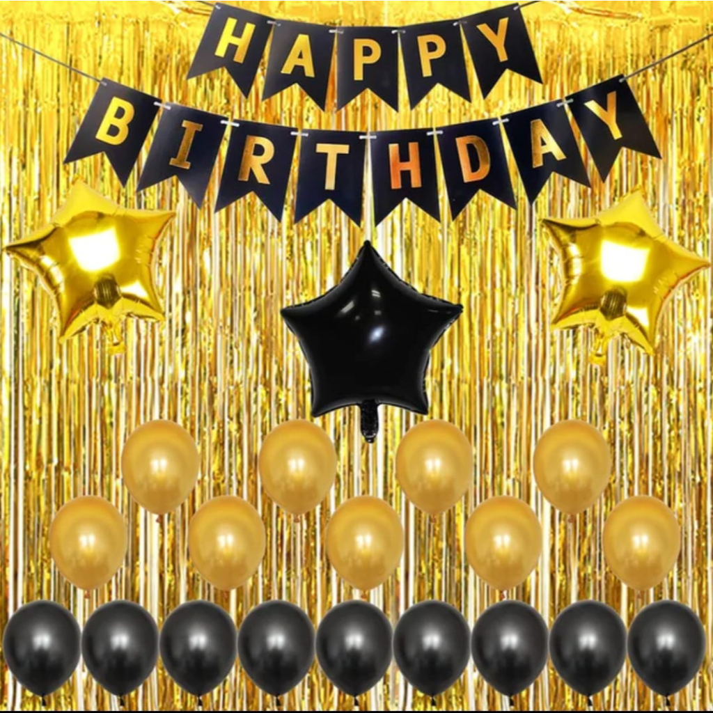 Jual Paket Set Dekorasi Pesta Ulang Tahun Simple Balon Bulat Backdrop ...