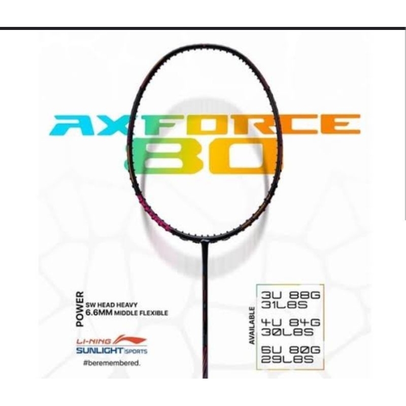 Jual CLEAR SALE Raket Badminton LINING AX FORCE 80 ORIGINAL | Shopee ...