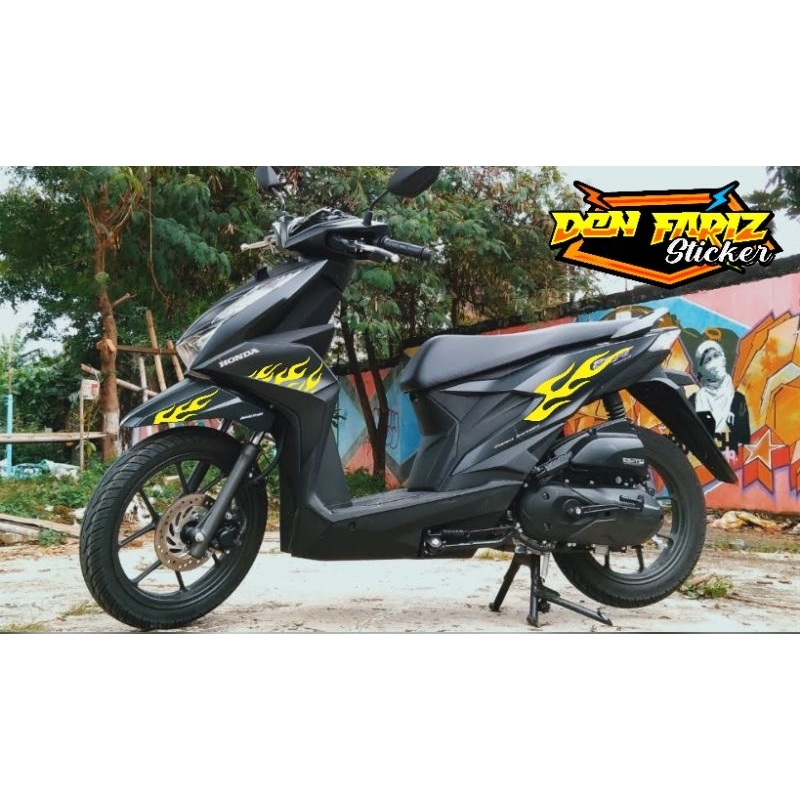 Jual Stiker Api Beat Deluxe Stiker Body Beat Deluxe Striping Api Honda ...