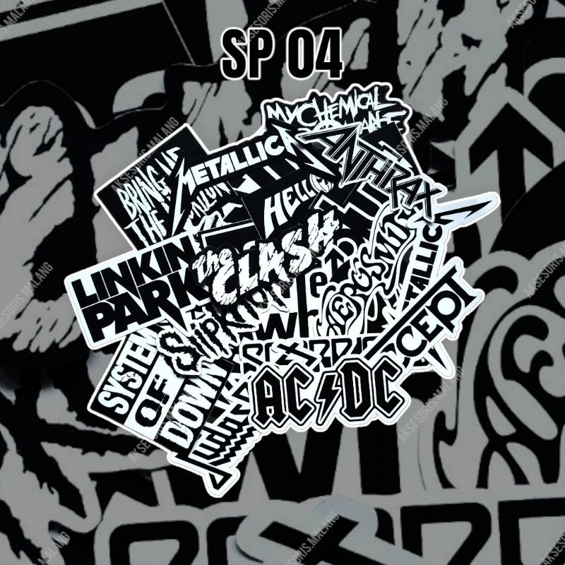 Jual 22Pcs Sticker Pack Stiker Pack Band Musik Punk Rock Metal Oldskool ...