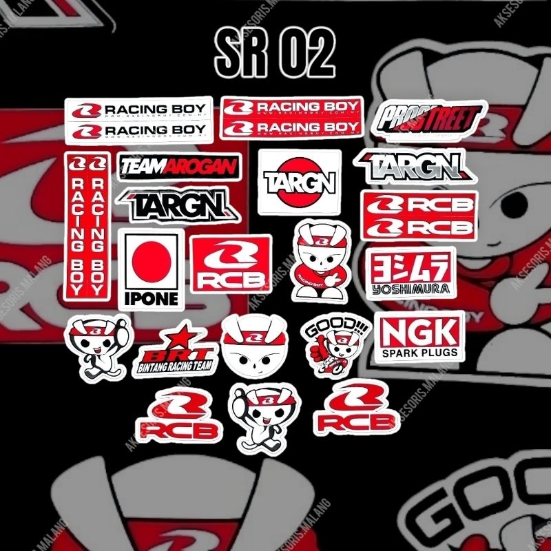 Jual 21Pcs Sticker Racing Stiker Racing Stiker sponsor Racing Stiker ...