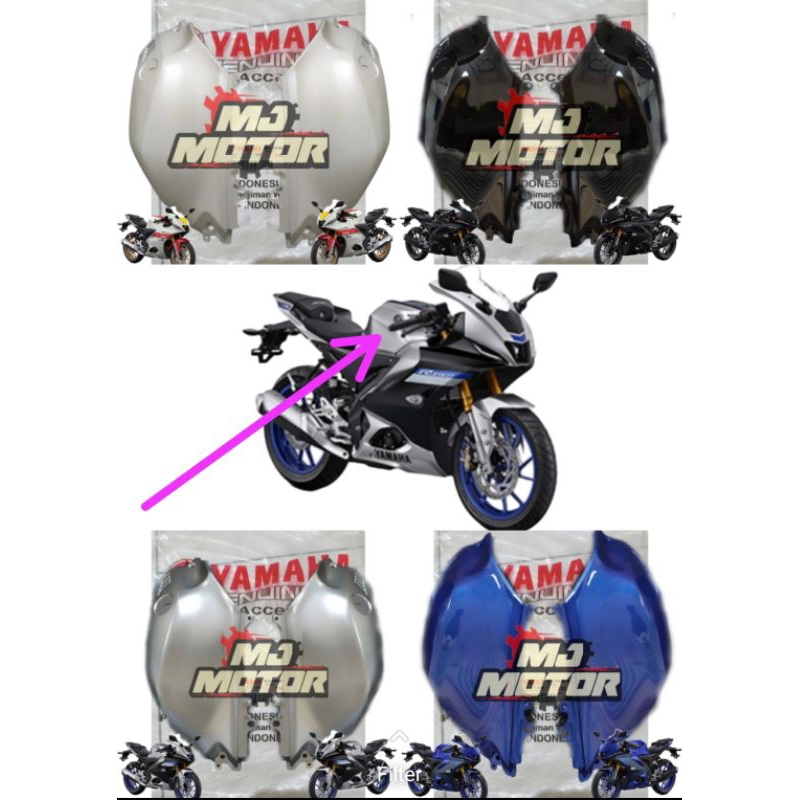Jual COVER TANGKI R15 V4 VVA KANAN KIRI sepasang BDJ-F4139-00 BDJ-F4129 ...