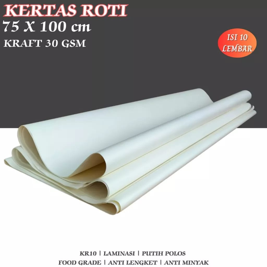 Jual Kertas Baking Kertas Roti 75 X100 cm Kertas Layangan (KR10--Isi 10 ...