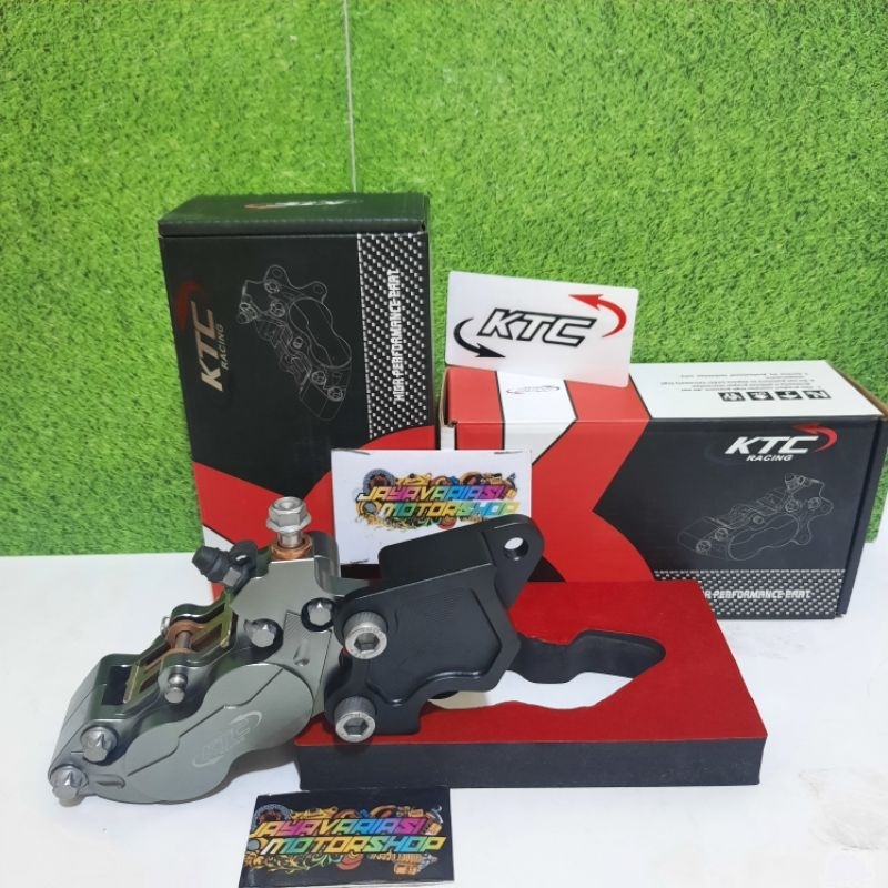 Jual KALIPER KTC RACING 4PISTON 4P BIGPOT AXIAL KANAN BLACK & GREY FULL CNC + BREKET CRM FOR ...