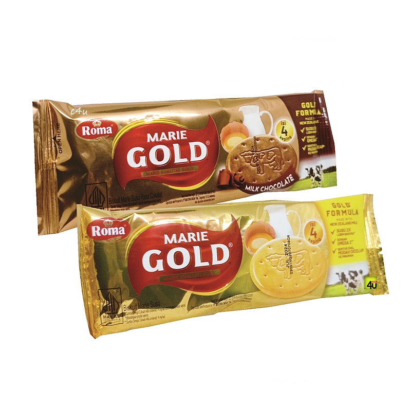 Jual ROMA Marie Gold - Kemasan SACHET - Isi 4 keping | Shopee Indonesia