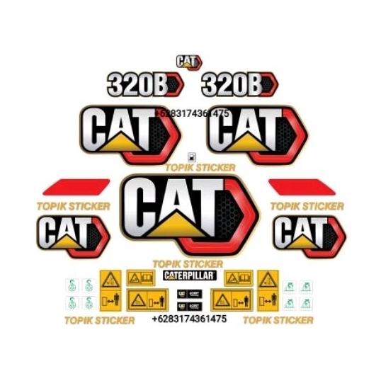 Jual Stiker Excavator CATERPILLAR CAT NEW 320B, Stiker Alat Berat ...