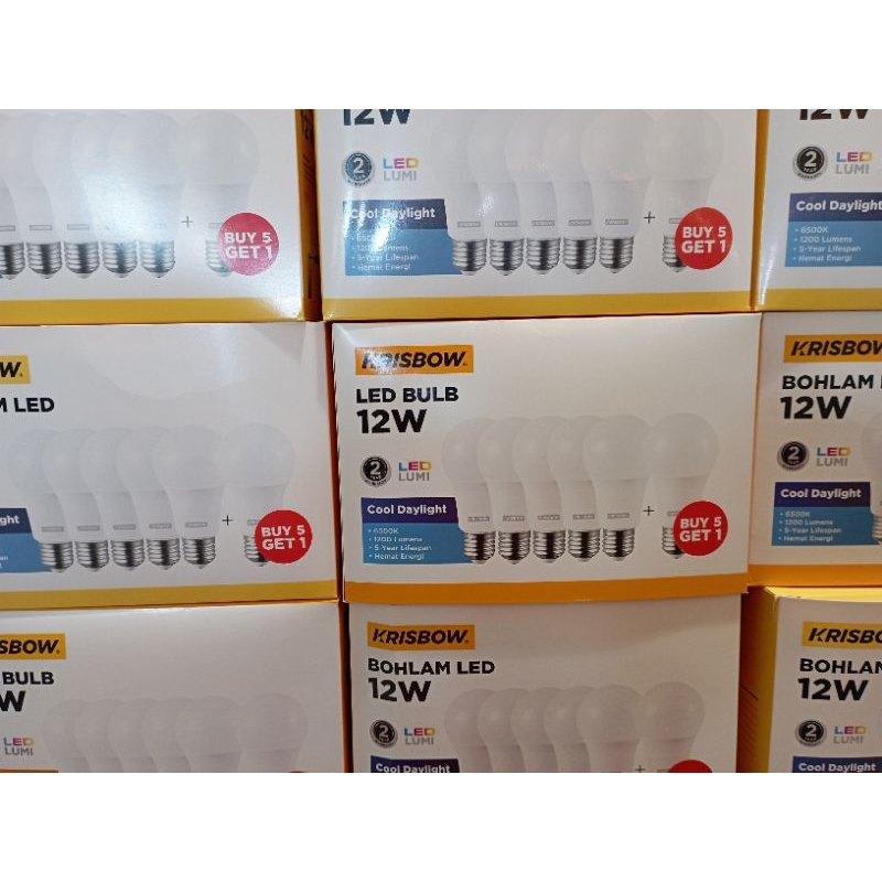 Jual LAMPU BOHLAM LED 12 WATT / KRISBOW BULB LED / BOHLAM ISI 6 PCS / BOHLAM KRISBOW | Shopee ...