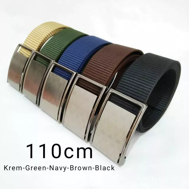 Jual Gesper Ikat Pinggang Pria Katun Tebal Model silet Formal Dewasa ...
