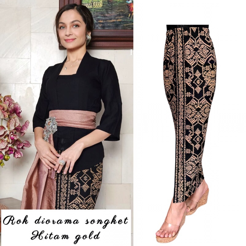 Jual Rok knit stretch diorama songket bali | kamen jadi strait | rok ...