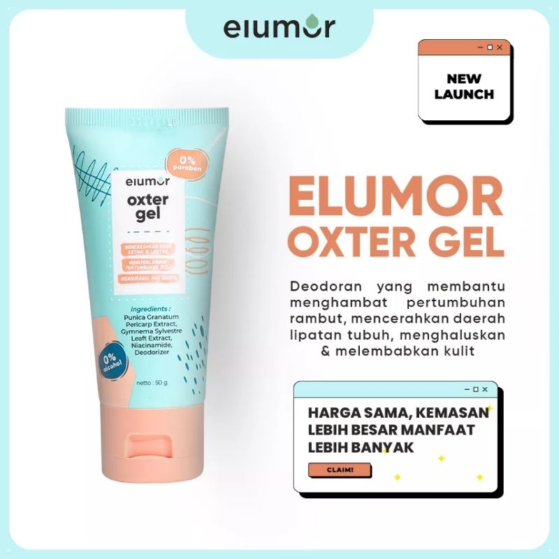 Jual Elumor Oxter Gel Cream New Formula Kemasan Baru 50g | Shopee Indonesia