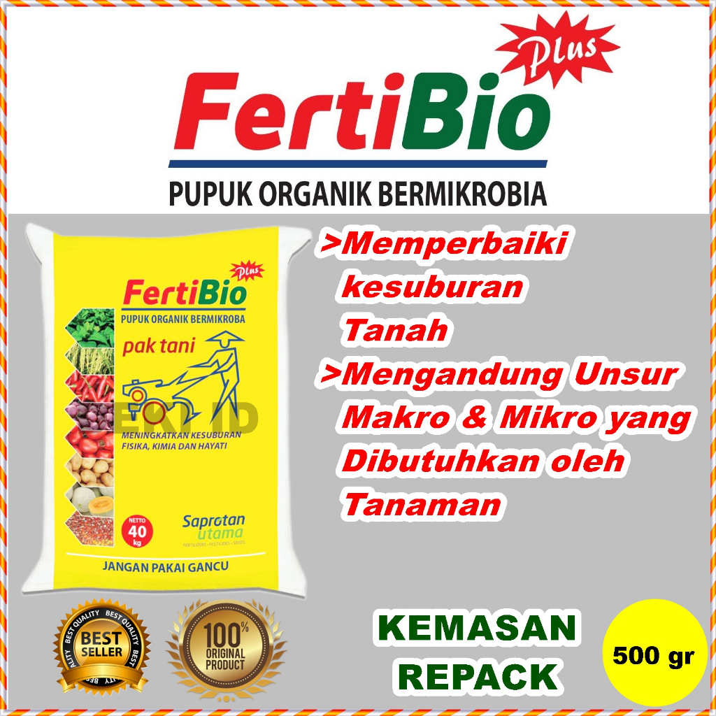 Jual Fertibio Pak Tani 500 gr Repack Pupuk Organik Ferti Bio Plus ...