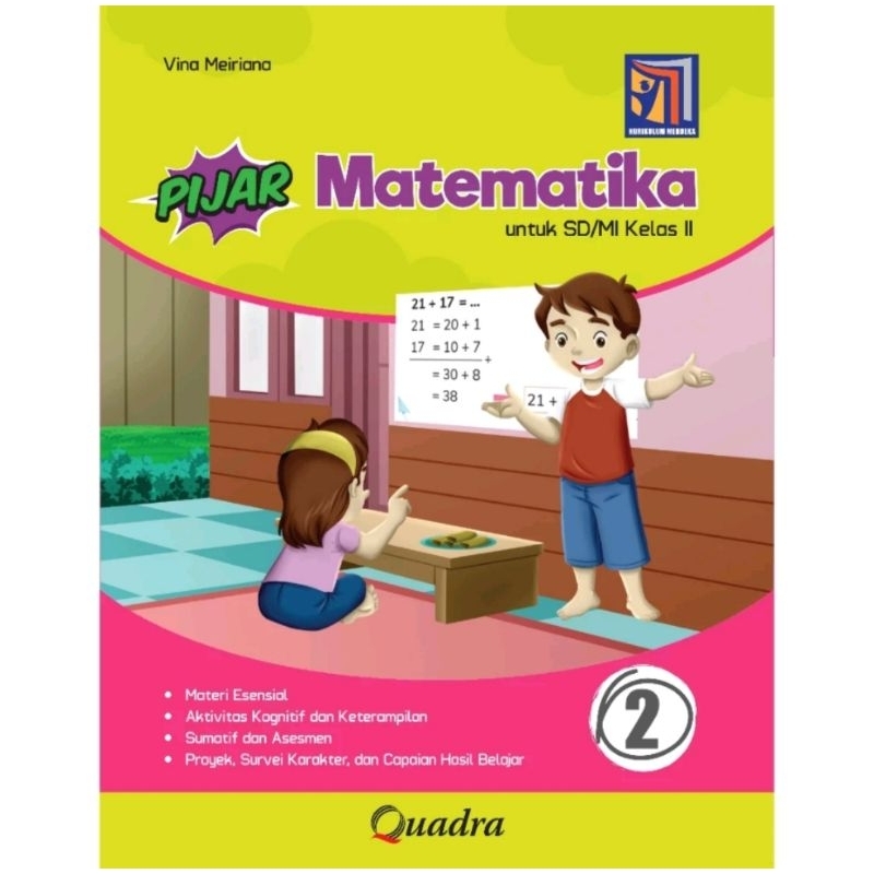 Jual ORI buku teks PIJAR matematika kurikulum merdeka untuk SD/mi kelas 2 penerbit Quadra ...