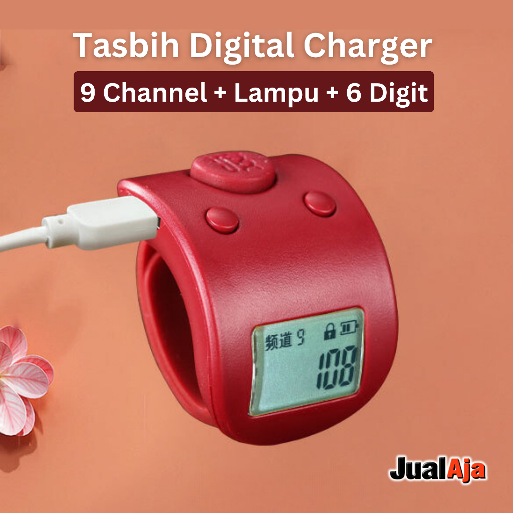 Jual Tasbih DIgital Charge 9 Channel Premium LED Dzikir Counter Mini ...