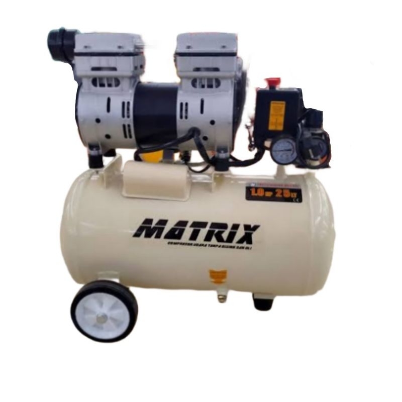 Jual Kompresor Listrik Silent Matrix 1Hp 25L Oilless Tanpa Oli | Shopee ...
