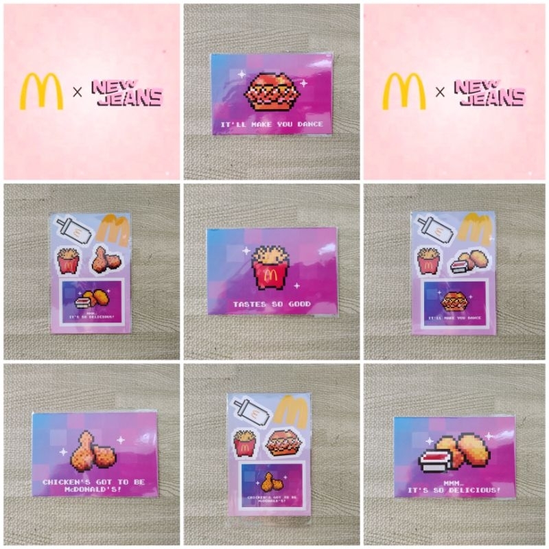 Jual Postcard Sticker McDonald's NewJeans Special Gift McD New Jeans ...