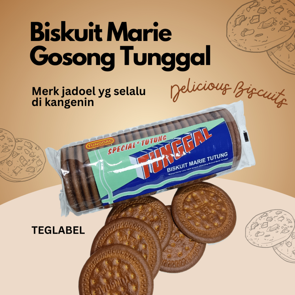 Jual Biskuit Marie Gosong Tunggal 250 gram Produk Sehat Marie Tutung ...