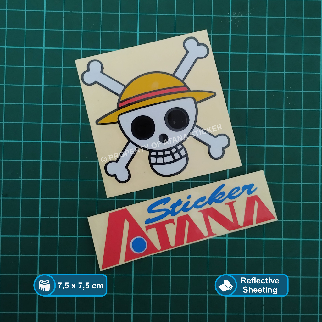 Jual Stiker One Piece Topi Jerami Cutting Sticker Bajak Laut Straw Hat ...