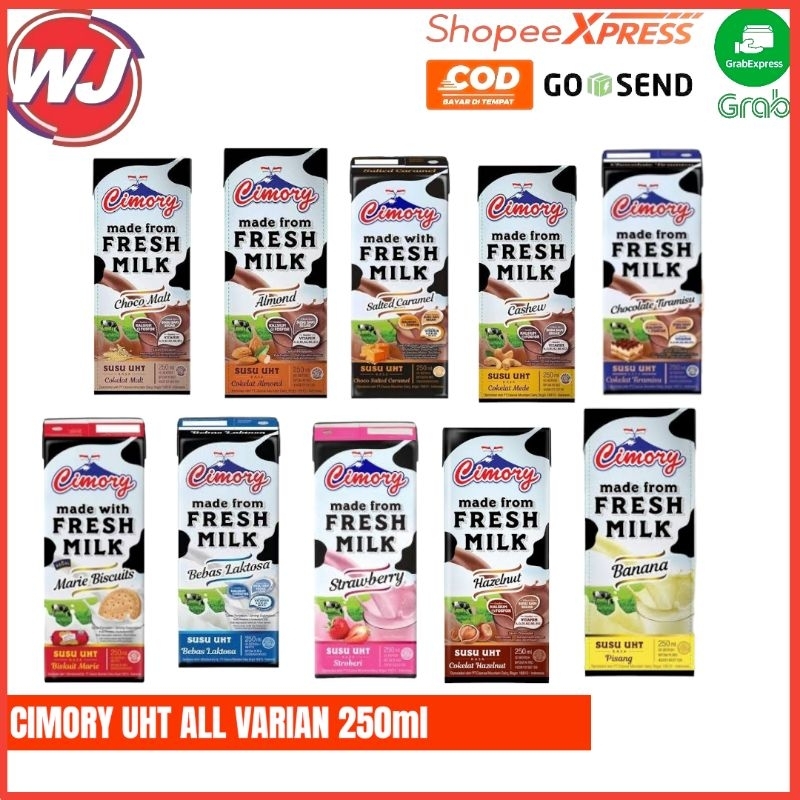 Jual CIMORY UHT FRESH MILK ALL VARIAN 250ml | Shopee Indonesia