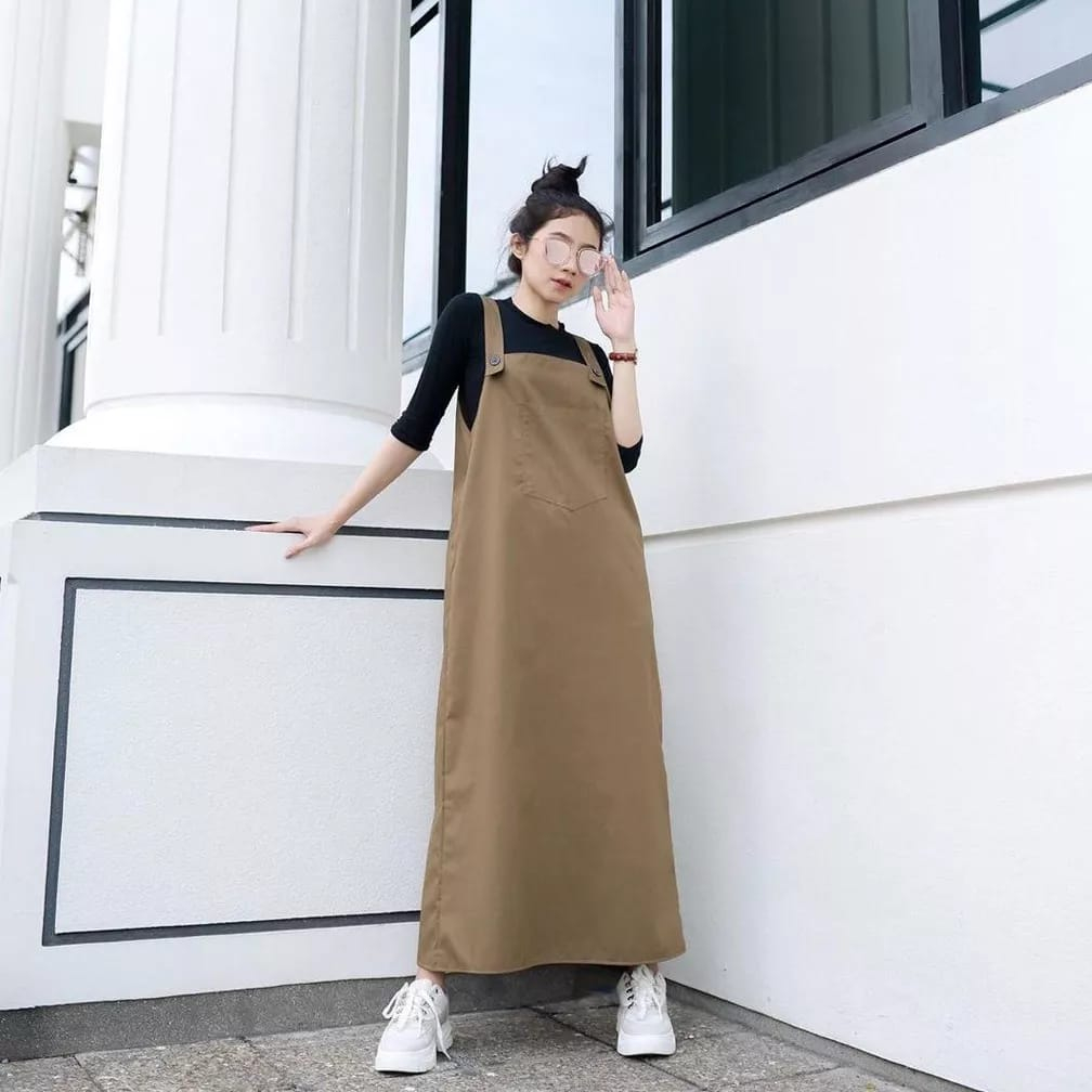 Jual Anya Basic Seri 2 Overall Saku Depan Overall Dres Wanita Terbaru ...