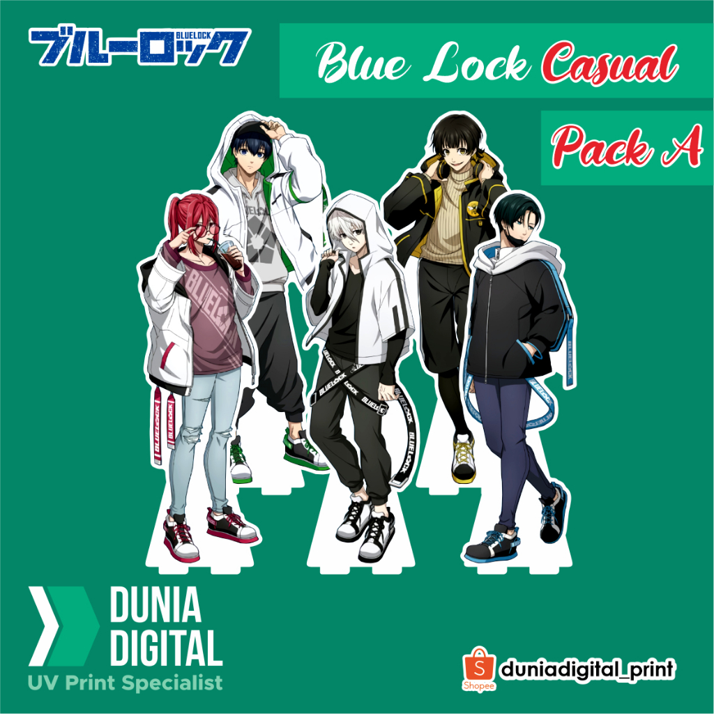 Jual Blue Lock Casual Pack A Standee Akrilik | Seishiro Nagi Itoshi Rin ...