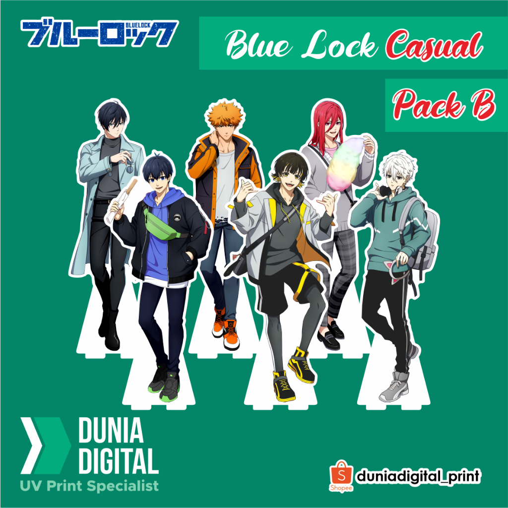Jual Blue Lock Casual Pack B Standee Akrilik | Seishiro Nagi Itoshi Rin ...