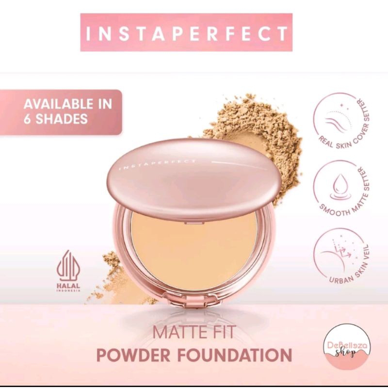 Jual Instaperfect Matte fit Powder Foundation | Shopee Indonesia